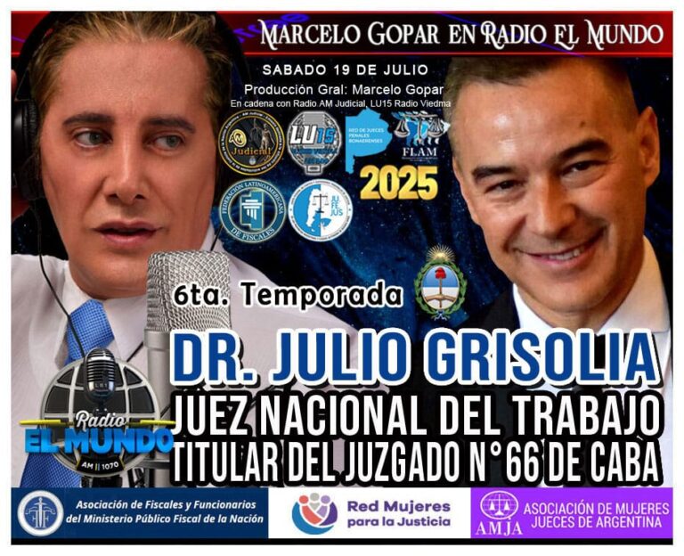 ENTREVISTA a JULIO A. GRISOLIA en el programa «MARCELO GOPAR en RADIO ...
